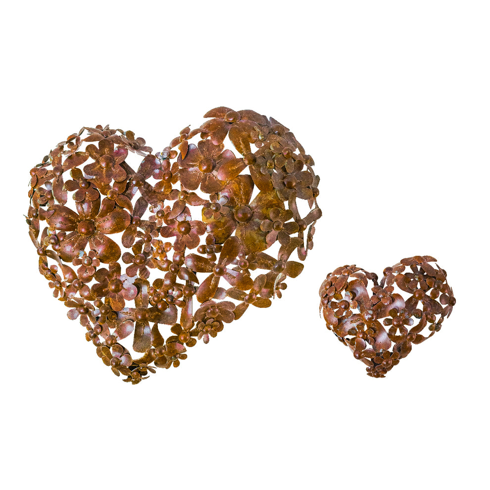 Blooming Hearts Rust (Set of 2) – Think Outside